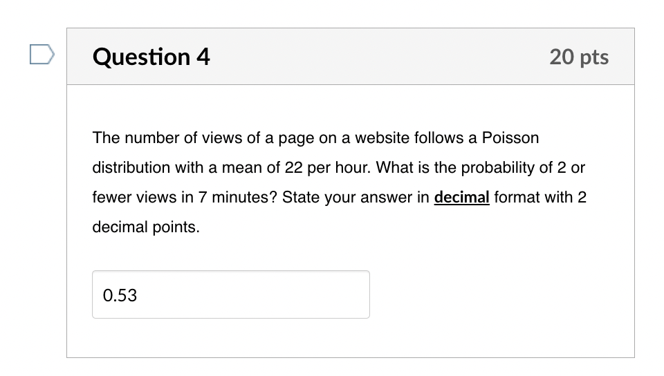 Solved Question 4The number of views of a page on a website | Chegg.com
