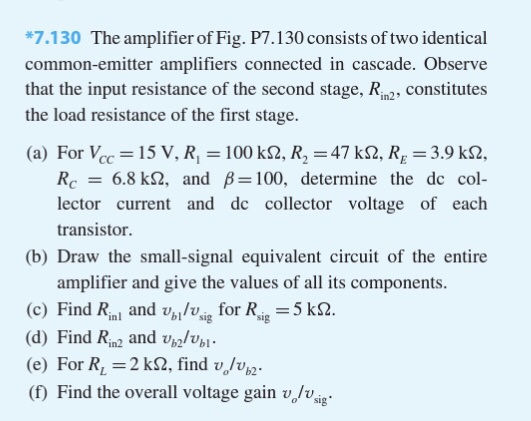 Solved This is a problem form Sedra/Smith “Microelectronic | Chegg.com