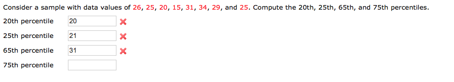 Solved Consider a sample with data values of 26, 25, 20, 15, | Chegg.com