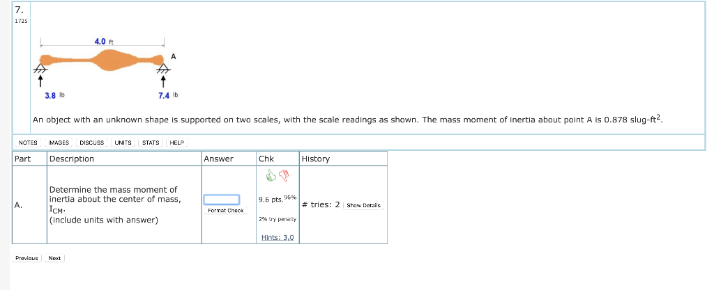 Solved 3.8 lb 7.4 lb An object with an unknown shape is | Chegg.com