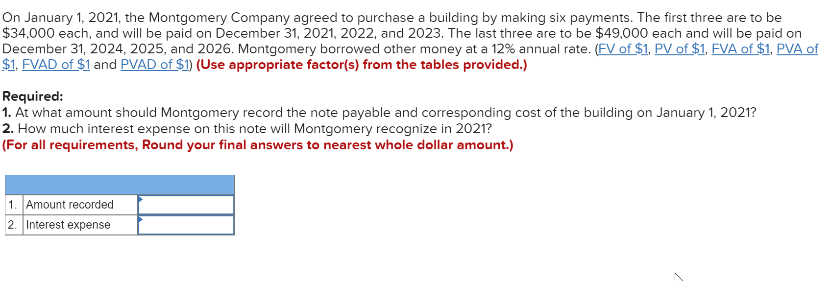 Solved On January 1, 2021, the Montgomery Company agreed to | Chegg.com