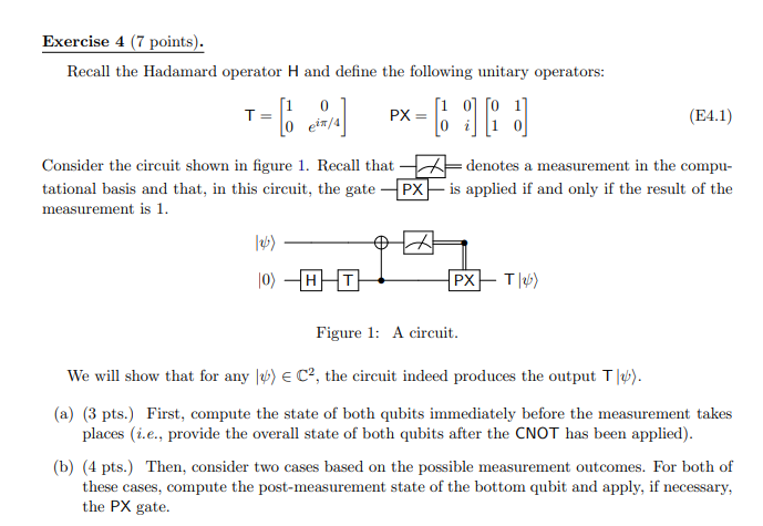 Solved Recall the Hadamard operator H and define the | Chegg.com