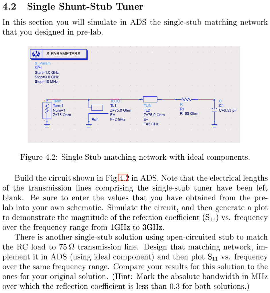 Solved 2. Design a single-stub tuner to match a load | Chegg.com