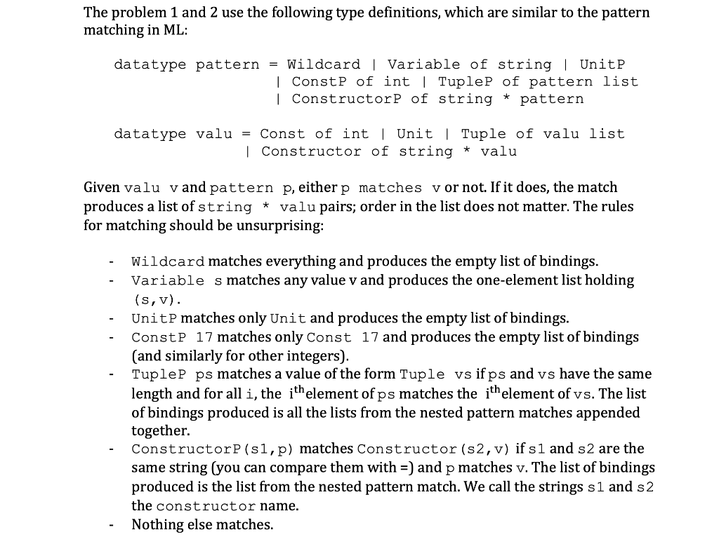 Solved Hi i need help with SML, the question is as | Chegg.com