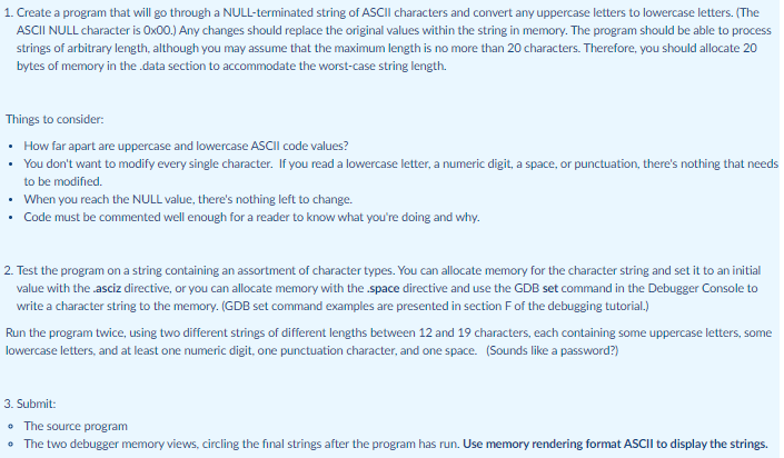 Solved 1. Create a program that will go through a | Chegg.com