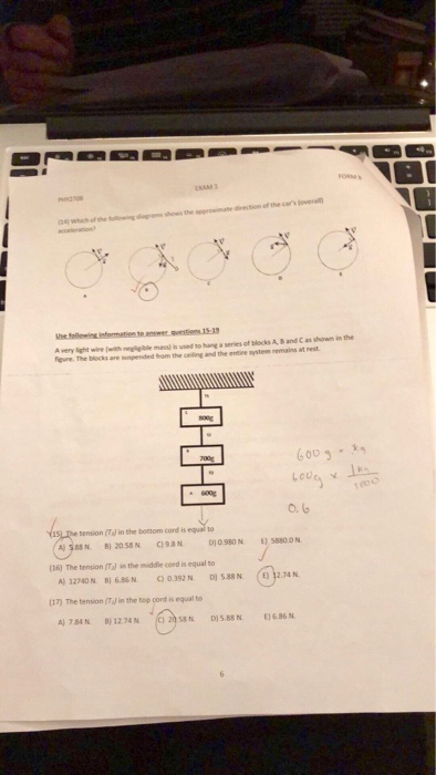 Solved loveralt A very light wire (with negligble massl) in | Chegg.com