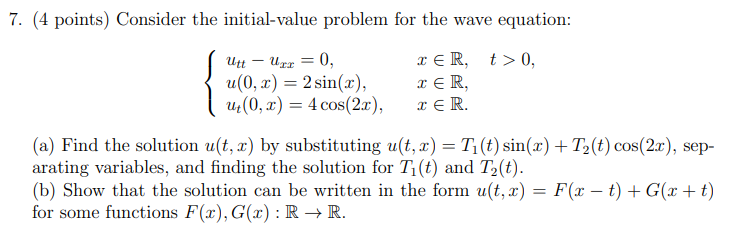 . (4 points) Consider the initial-value problem for | Chegg.com