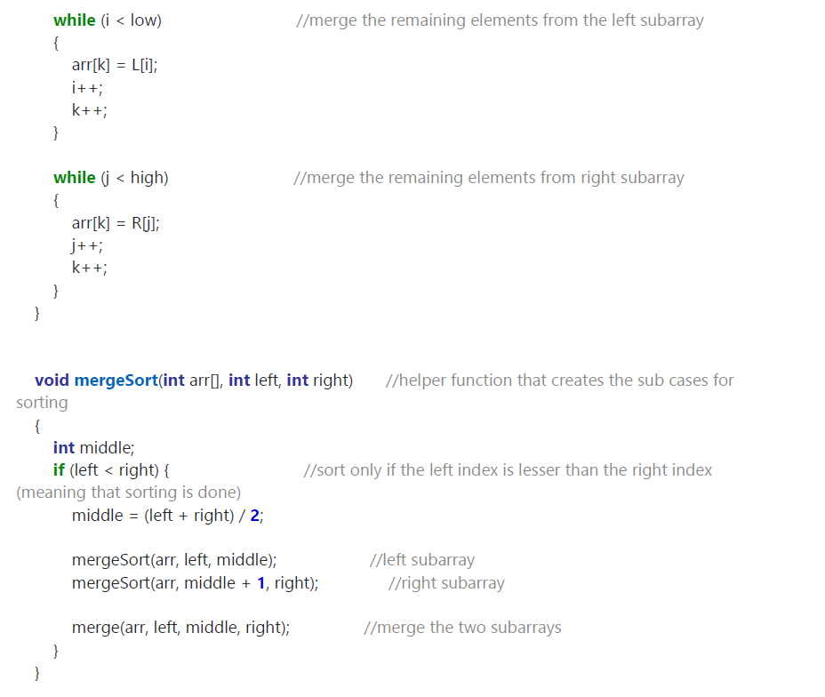 Solved Practical part Sorting algorithms(merge, bubble, | Chegg.com