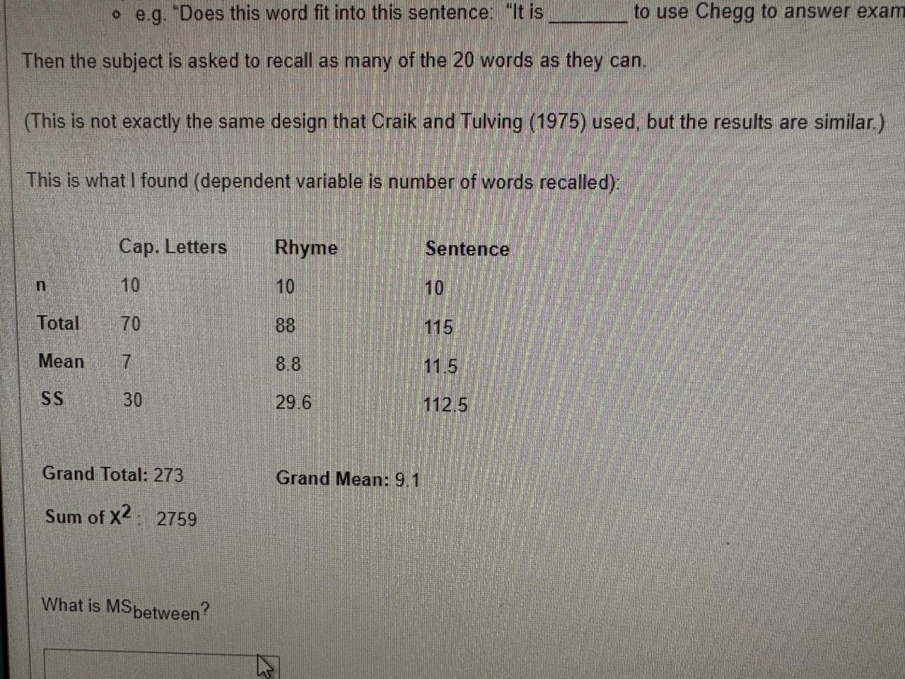 Solved Calculate the following questions with the data | Chegg.com