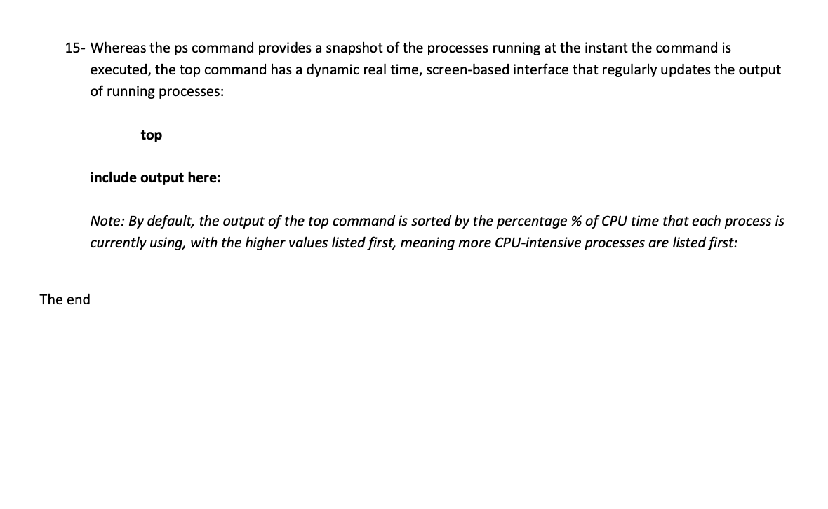 Solved Processes carry out tasks within the operating system | Chegg.com