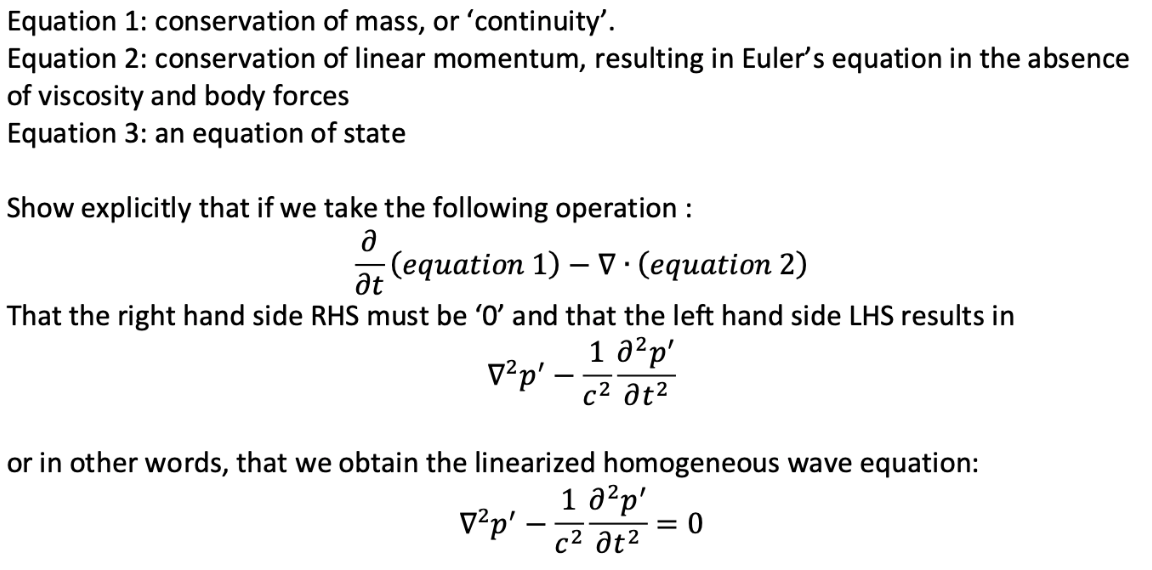 Equation 1: conservation of mass, or 'continuity' | Chegg.com