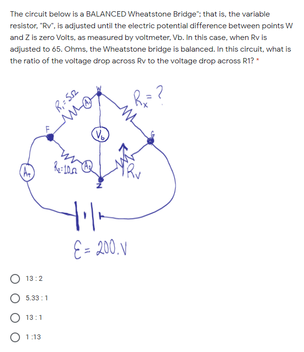 Solved The circuit below is a BALANCED Wheatstone Bridge"; | Chegg.com