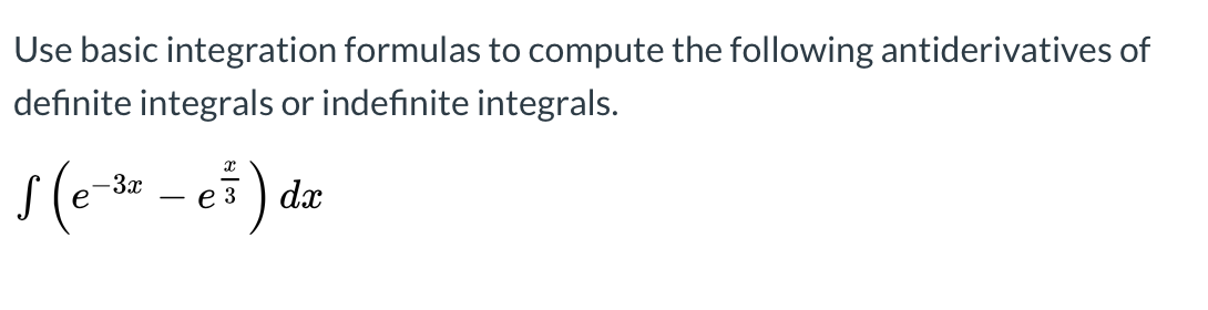 Solved Use basic integration formulas to compute the | Chegg.com