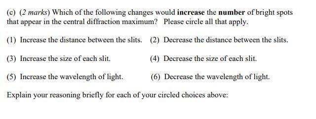 Solved The figure below shows the bright spots that are seen | Chegg.com