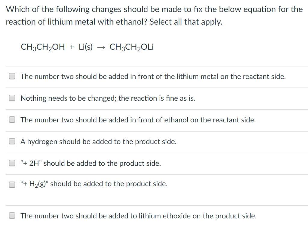 Solved Which of the following changes should be made to fix | Chegg.com