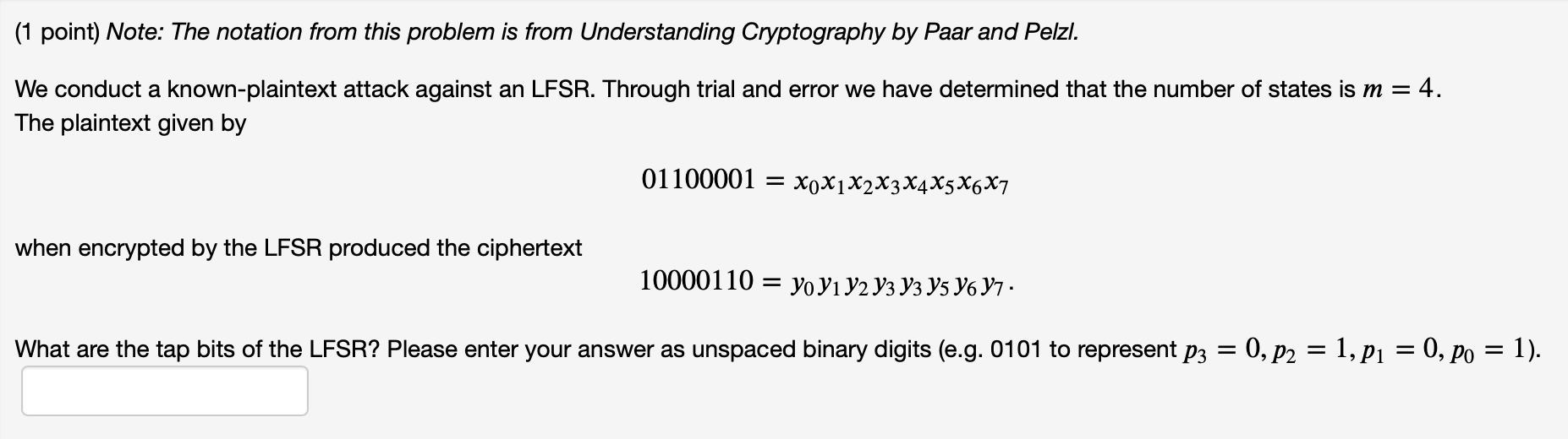 Solved 1 Point Note The Notation From This Problem Is 