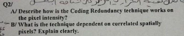 Solved Q2/ A/ Describe how is the Coding Redundancy | Chegg.com