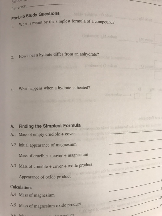 Solved Section- Instructor Pre-Lab Study Questions 1. Wh | Chegg.com Solved Section- Instructor Pre-Lab Study Questions 1. Wh | Chegg.com