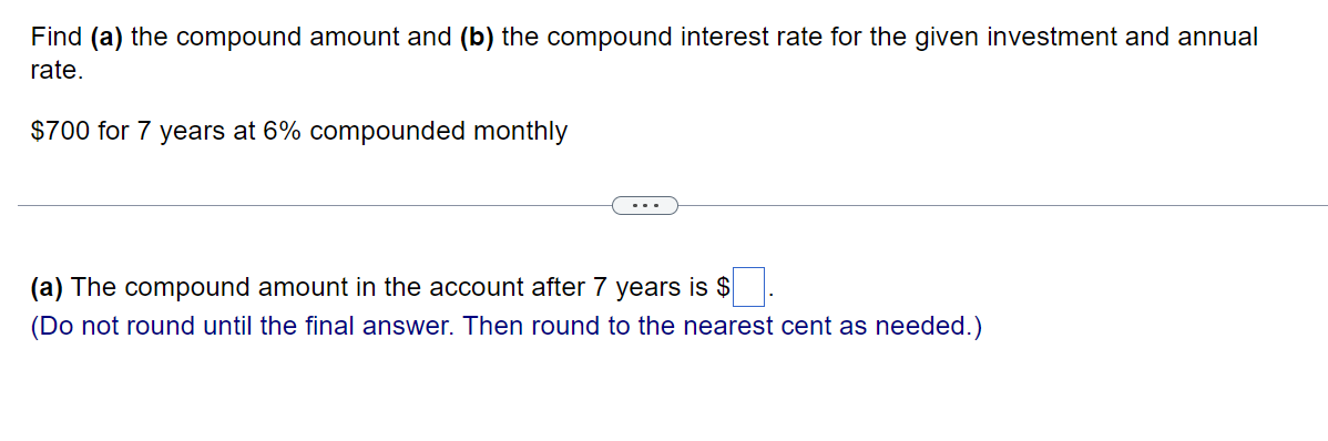 Solved Find (a) the compound amount and (b) the compound | Chegg.com