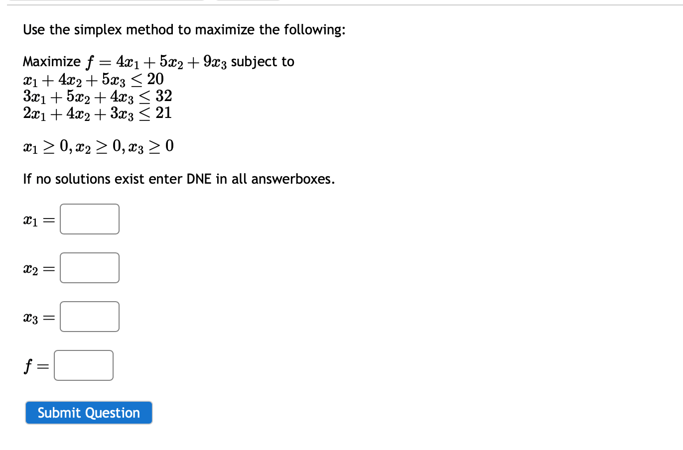 Solved Use the simplex method to maximize the following: | Chegg.com