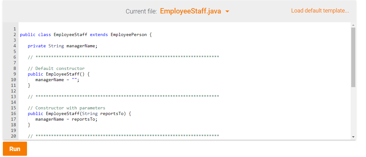 Solved zyDE 10.8.1: Inheritance: Employees and overriding a | Chegg.com Solved zyDE 10.8.1: Inheritance: Employees and overriding a | Chegg.com