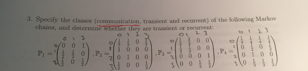 Solved 3. Specify the classes (communication, transient and | Chegg.com