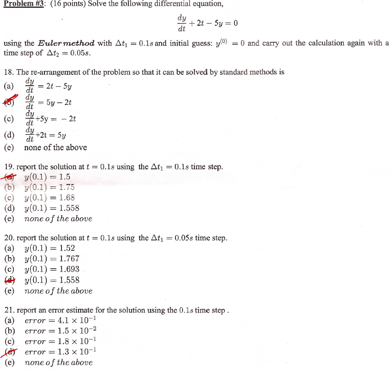 Solved Circled answers may or may not be correct. Please | Chegg.com