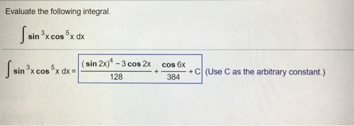 Solved Evaluate the following integral. integral sin^3 x | Chegg.com