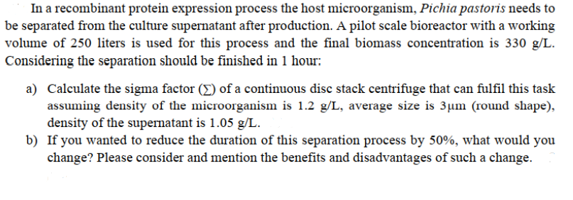 In a recombinant protein expression process the host | Chegg.com