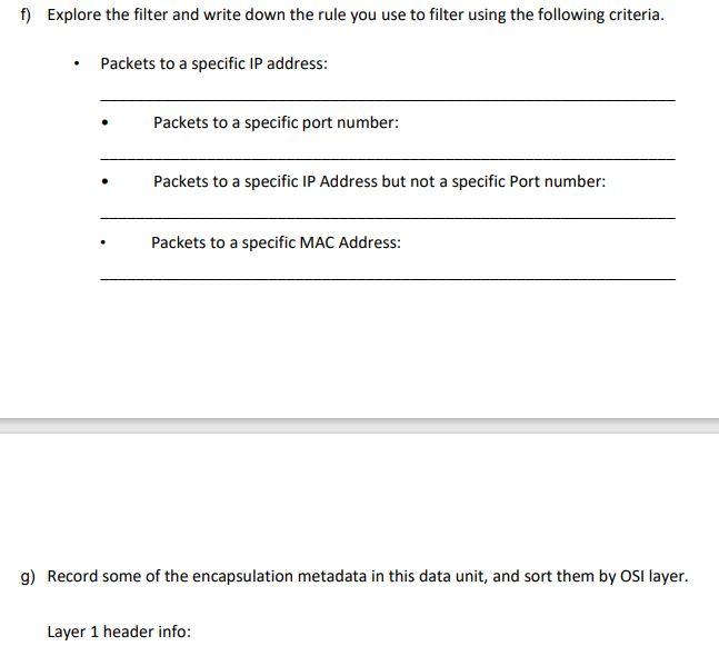 Solved - Packets to a specific port number: - Packets to a | Chegg.com