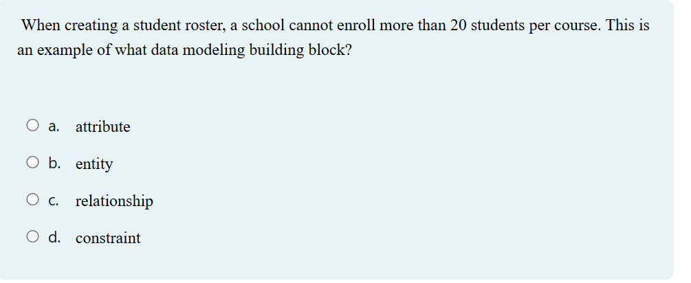 Solved When creating a student roster, a school cannot | Chegg.com