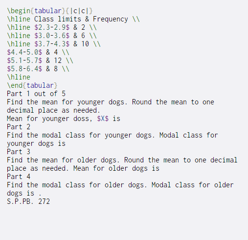 Solved \begin{tabular}{|cc|} \hline Class limits & Frequency | Chegg.com