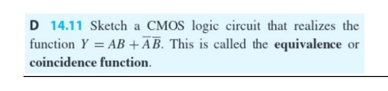 Solved 14.8 Give the CMOS realization for the Boolean | Chegg.com