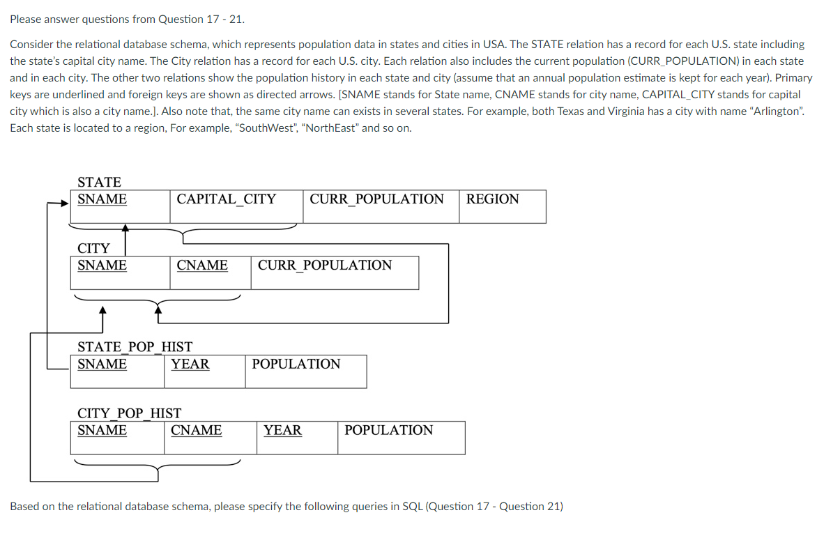 Solved 17. For each state in “Southwest” region, retrieve | Chegg.com
