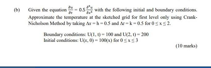 Solved (b) 0.5 a au au Given the equation at with the | Chegg.com