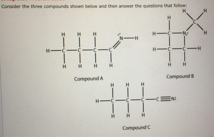 Solved Consider the three compounds shown below and then | Chegg.com