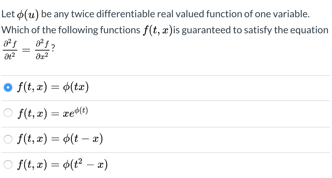 Solved Let Ø(u) be any twice differentiable real valued | Chegg.com