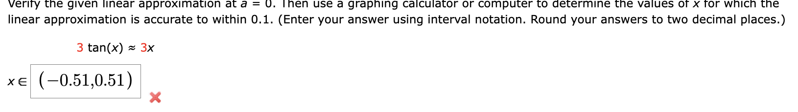 Solved Verify the given linear approximation at a = 0. Then | Chegg.com