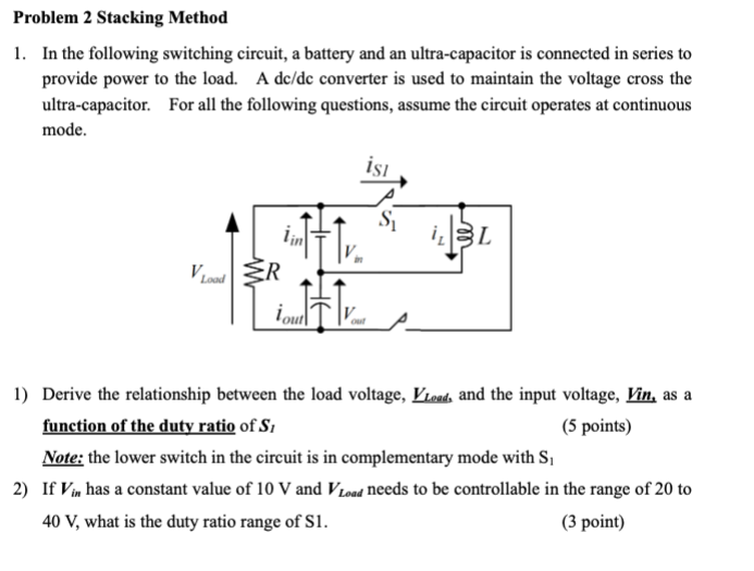 Solved Problem 2 Stacking Method 1. In the following | Chegg.com