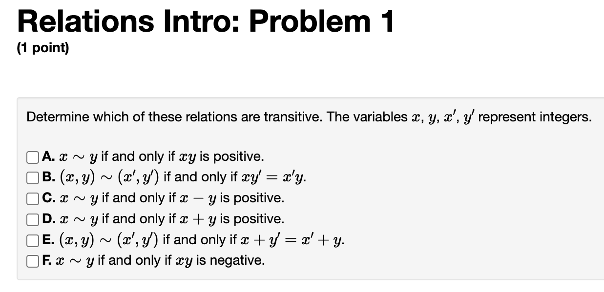 Solved Please help! Discrete Math!Determine which of these | Chegg.com
