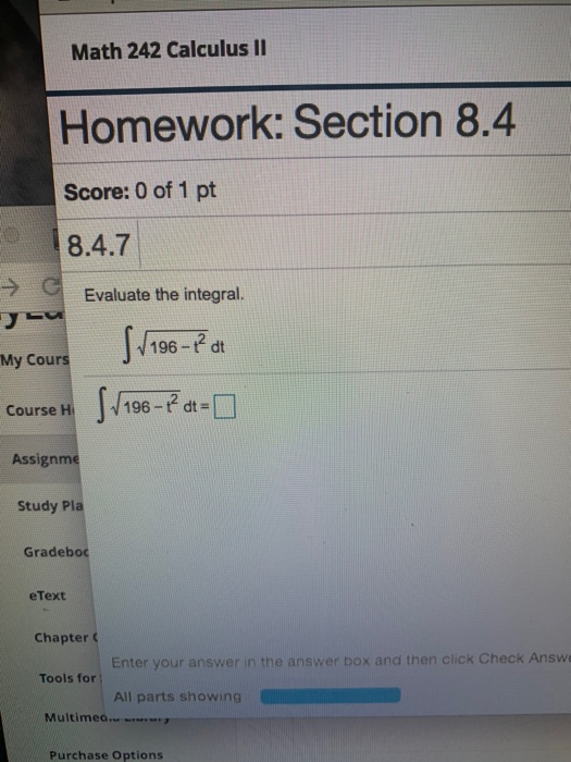 Solved Math 242 Calculus II Homework: Section 8.4 Score: 0 | Chegg.com