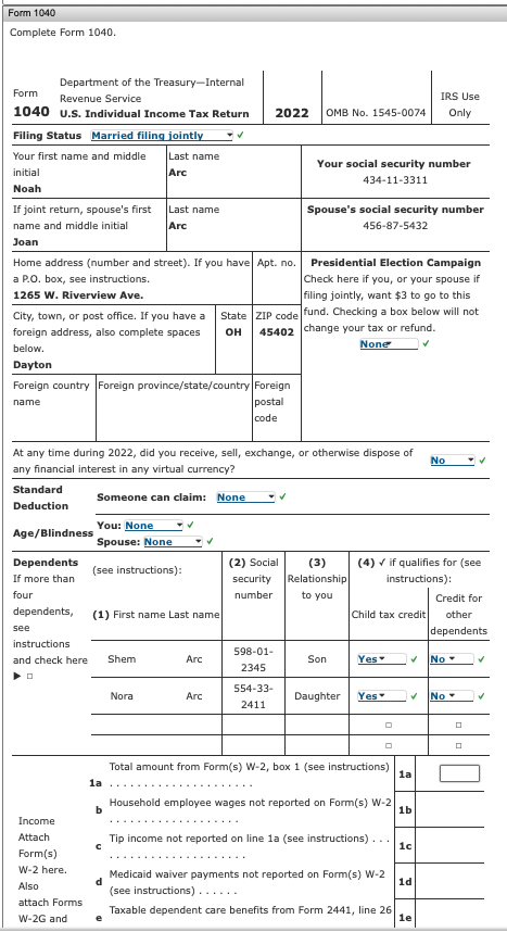 Comprehensive Problem 1 - Part 1: Taxpayer | Chegg.com