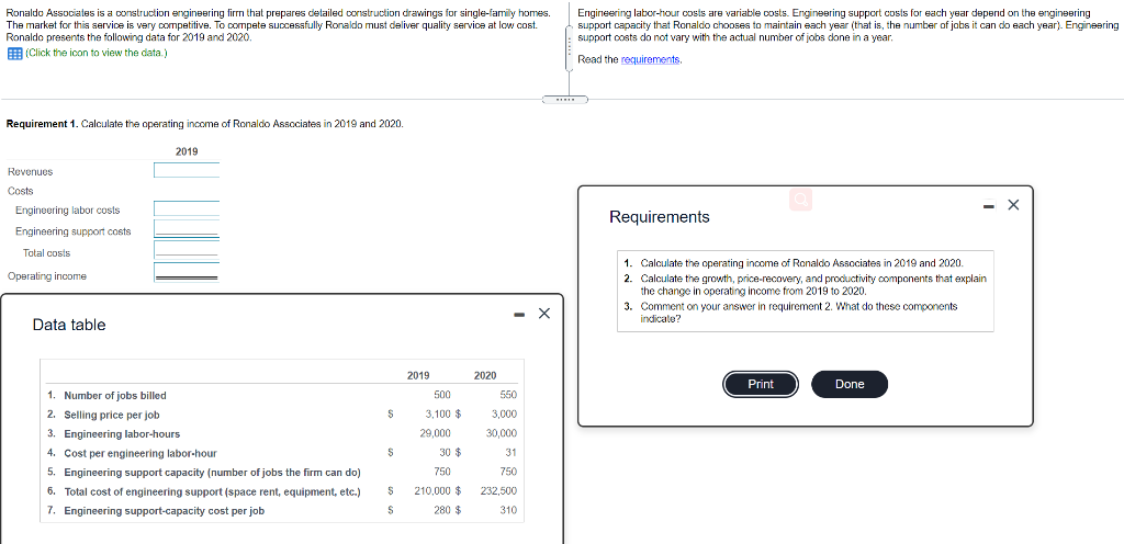 Solved Ronaldo Associates is a construction engineering | Chegg.com