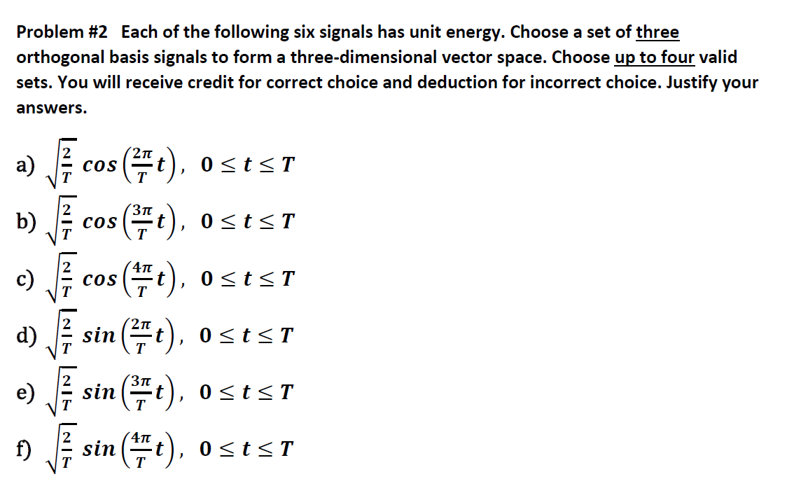 Solved Problem #2 Each of the following six signals has unit | Chegg.com
