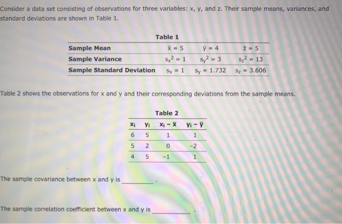 Solved Consider A Data Set Consisting Of Observations For