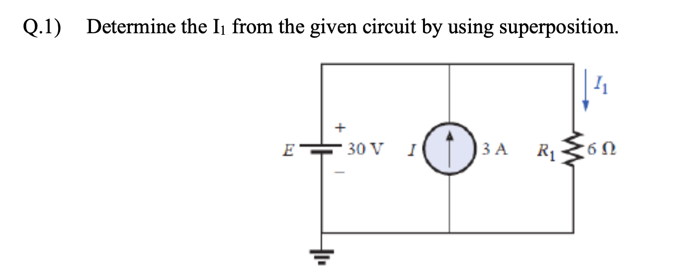 Solved Q.1) Determine the I1 from the given circuit by using | Chegg.com