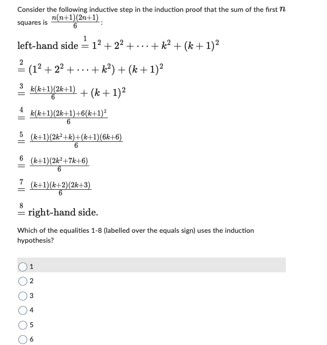 Solved Consider the following inductive step in the | Chegg.com