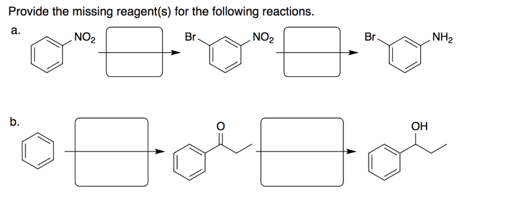 Solved Provide the missing reagent(s) for the following | Chegg.com