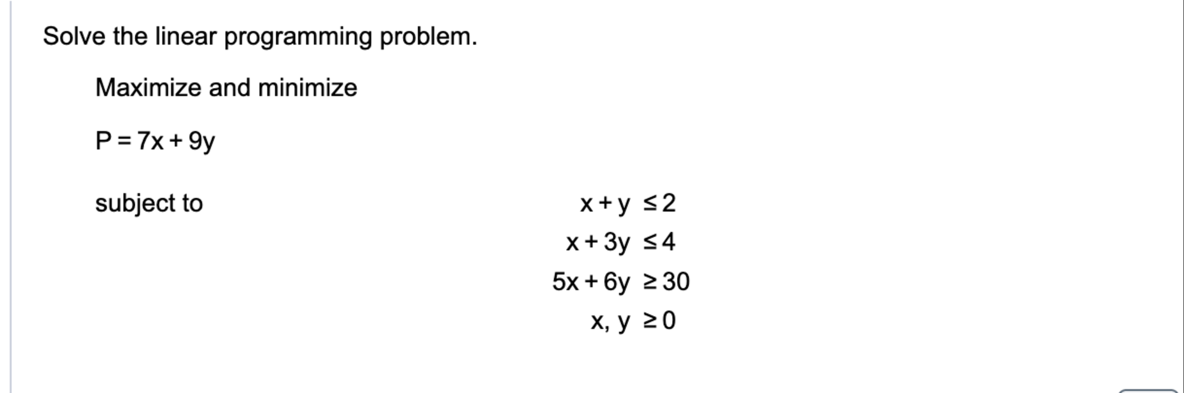 Solved Solve the linear programming | Chegg.com