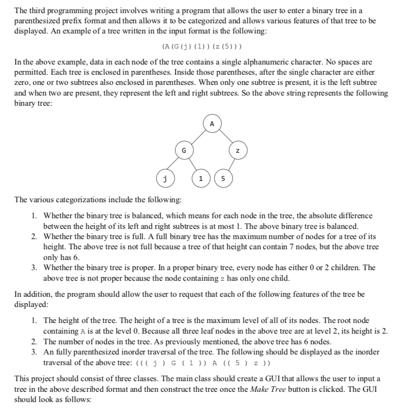 Solved The GUI must be generated by code that you write. You | Chegg.com